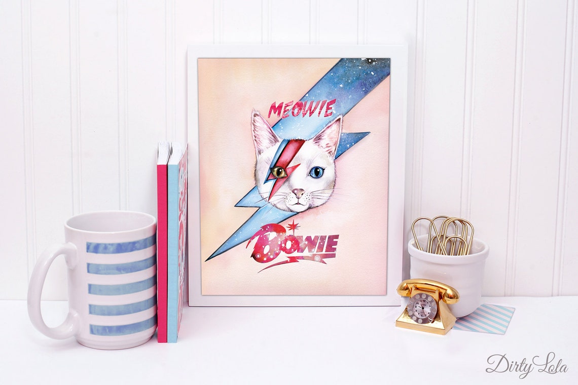 Cat Painting Meowie Cat Portrait Illustration Cat Art - Etsy UK