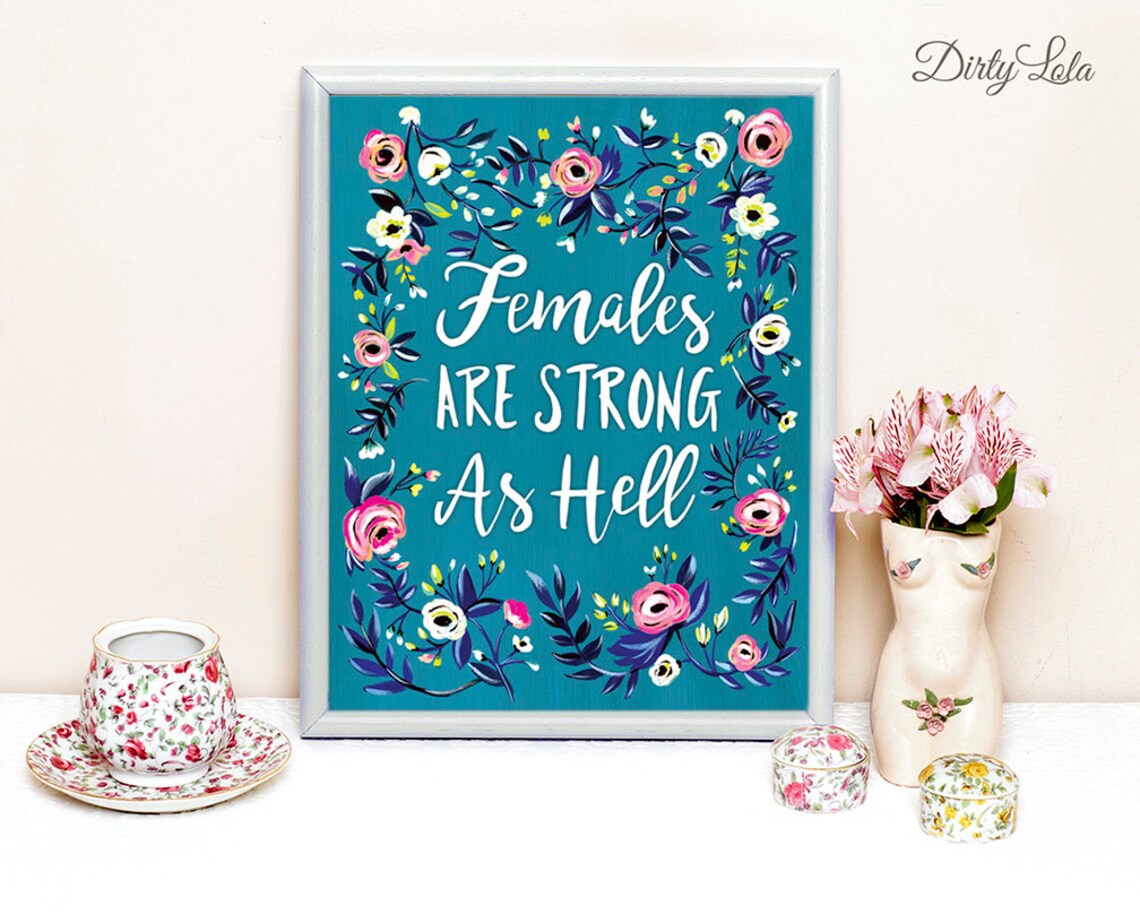 Females Are Strong as Hell - Art Print - Painting - Kimmy Schmidt - Art ...