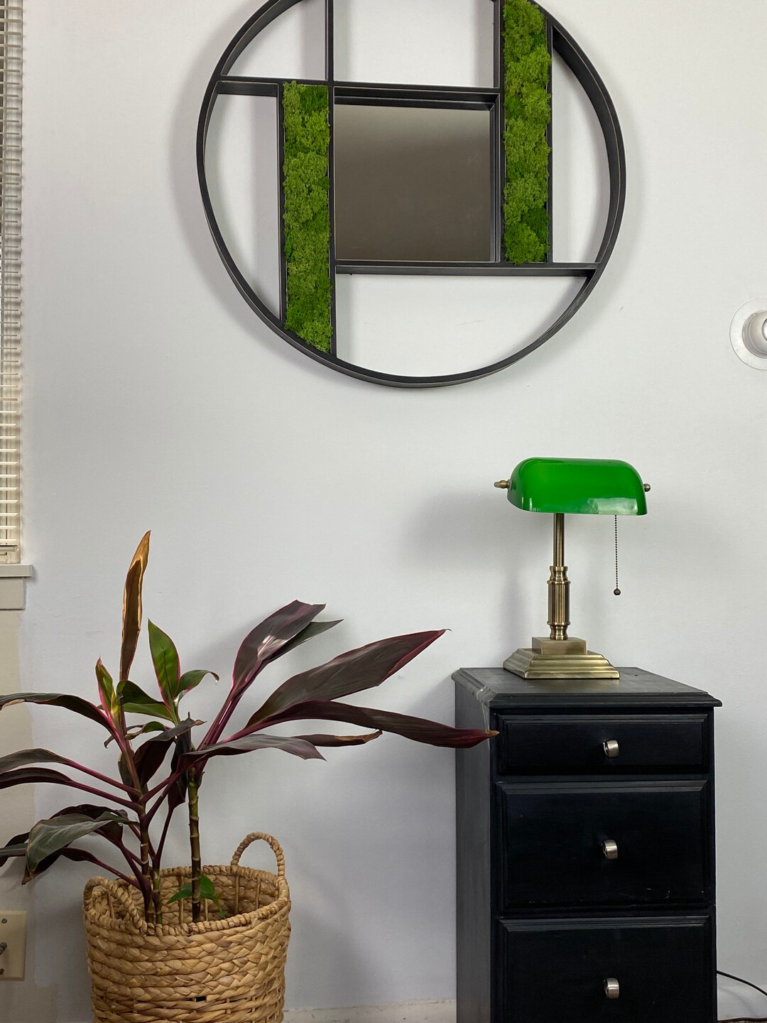 Moss Mirror Wall Decor Living Room Mirror Office Wall Decor Modern Wall ...