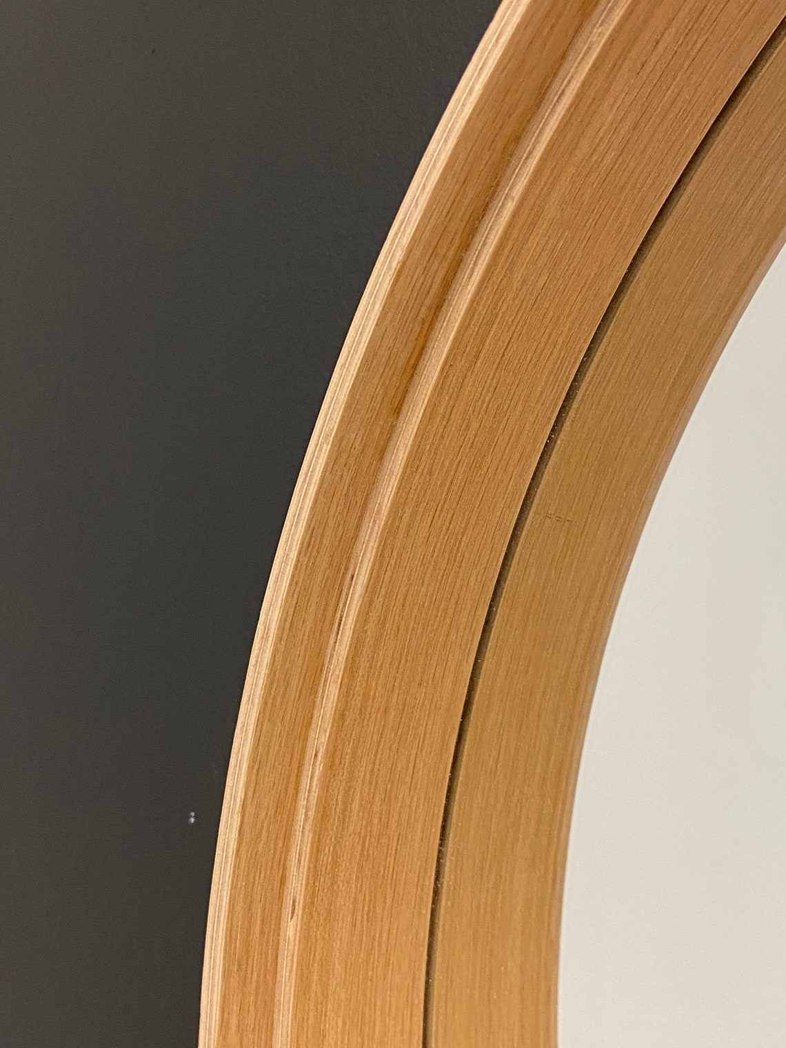 Circular Wood Mirrorround Large Oak Mirrordesigner Quality | Etsy