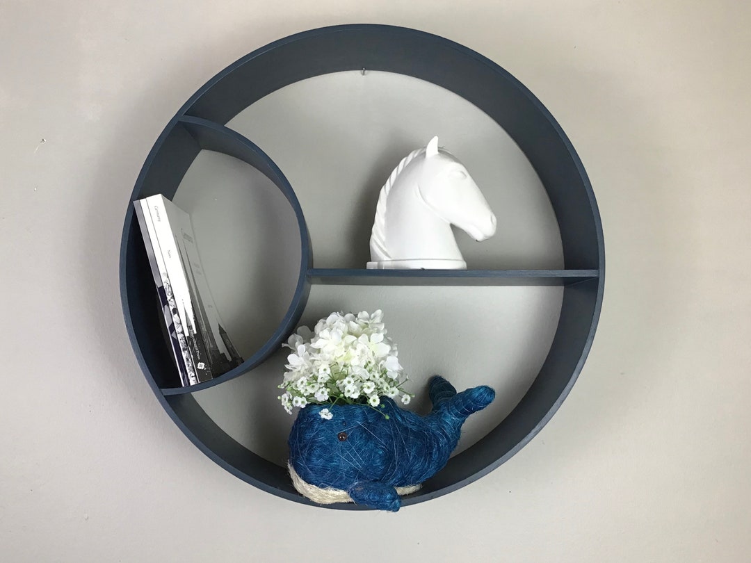 Unique Circular Shelf| 22-inch Round Repurposed Wood Shelf| Farrow&ball ...