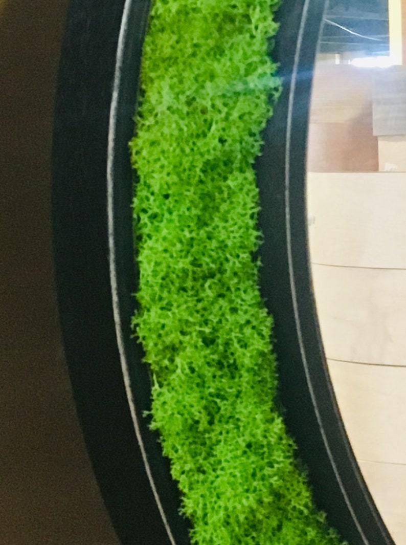 Designer Trend Large Round Moss Mirror/black Custom Round - Etsy