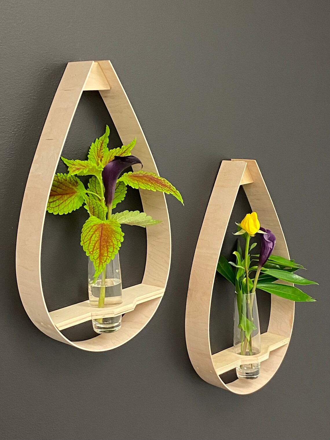 Wall Floating Plant Hanger Hanging Flower Shelf Gift for - Etsy