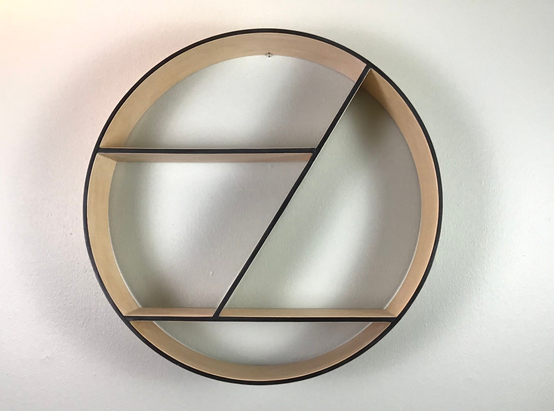 Large Round Shelving Unit Floating Wall Shelfmodern Circular | Etsy