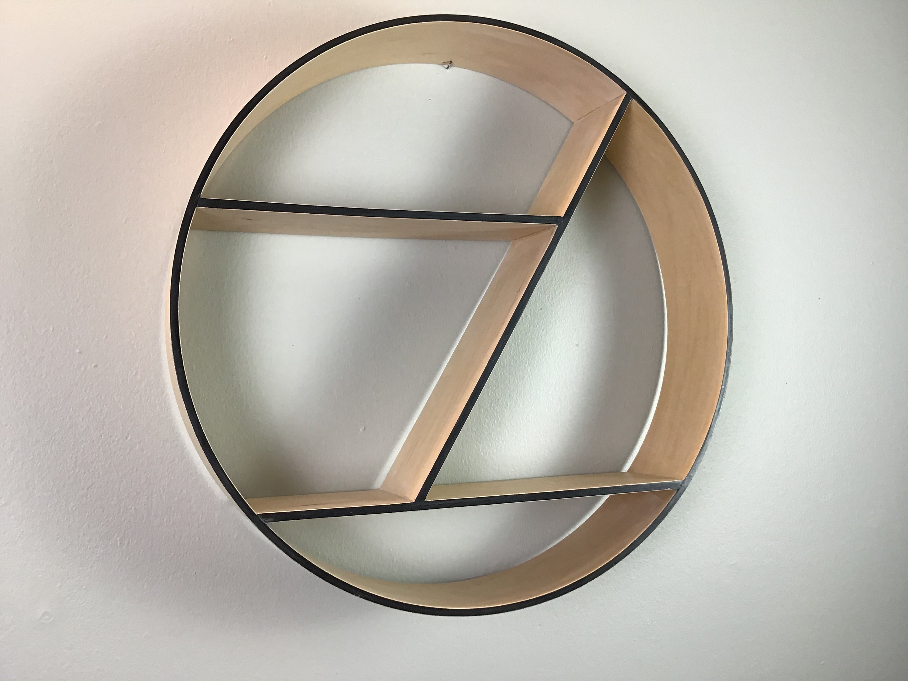 Large Round Shelving Unit Floating Wall Shelfmodern Circular | Etsy