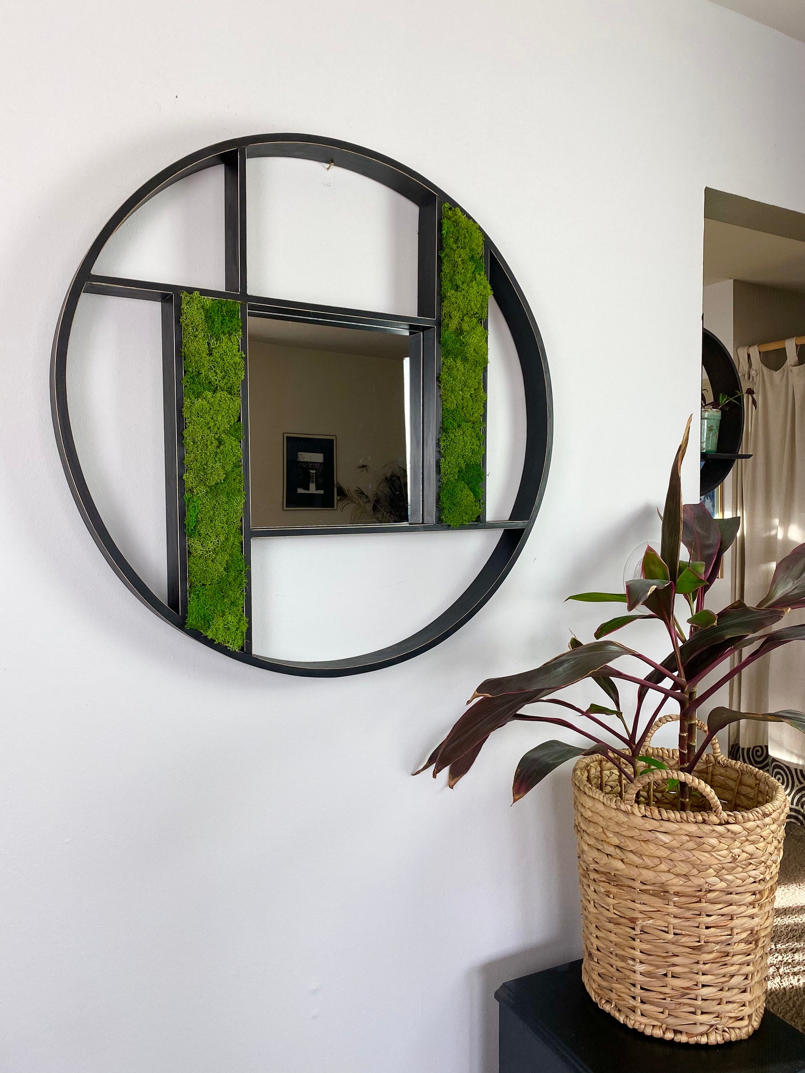 Moss Mirror Wall Decor Living Room Mirror Office Wall Decor - Etsy