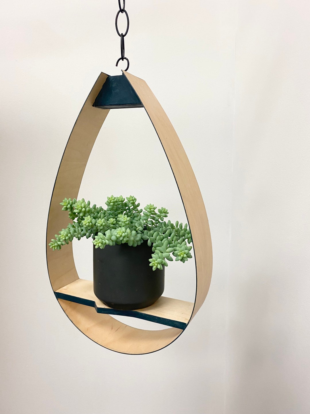 Hanging Plant Shelf| Ceiling Plant Hanger With Chain| Unique Plant ...