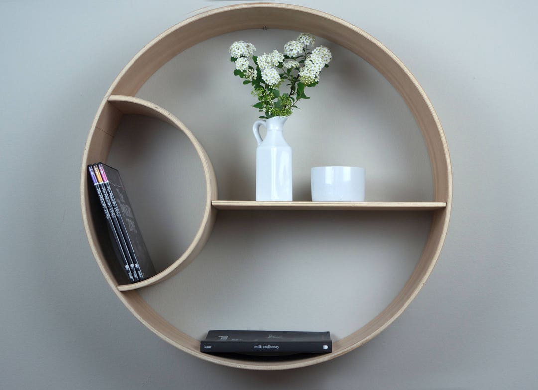 Shelving for Walls| Wall Shelving Living Room| Floating Shelf| Round ...