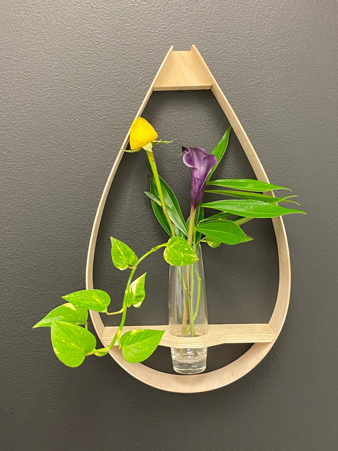 Wall Floating Plant Hanger Hanging Flower Shelf Gift for - Etsy