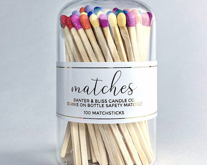 Modern Matchstick Bottle With Striker. 100 Long Safety Matches - Etsy