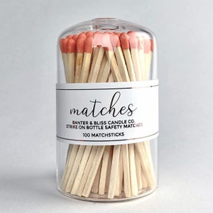 Modern Matchstick Bottle With Striker. 100 Long Safety Matches - Etsy