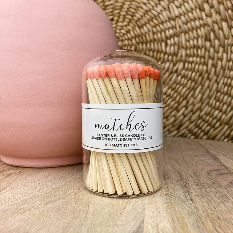 Modern Matchstick Bottle With Striker. 100 Long Safety Matches - Etsy