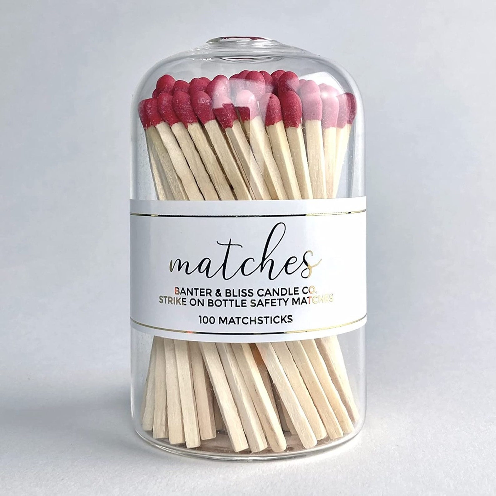 Modern Matchstick Bottle With Striker. 100 Long Safety Matches - Etsy