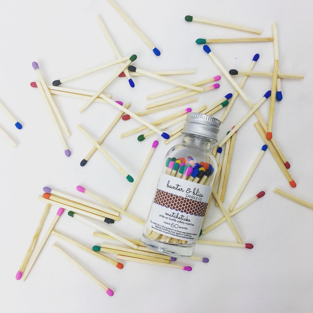 Match Bottle With Striker 60 Matches per Bottle 12 Matchstick Colors ...