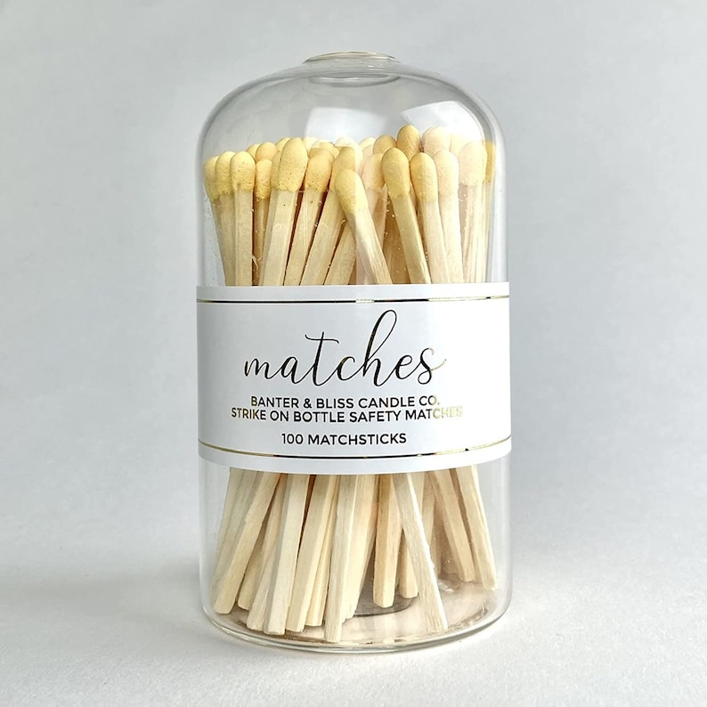 Modern Matchstick Bottle With Striker. 100 Long Safety Matches - Etsy