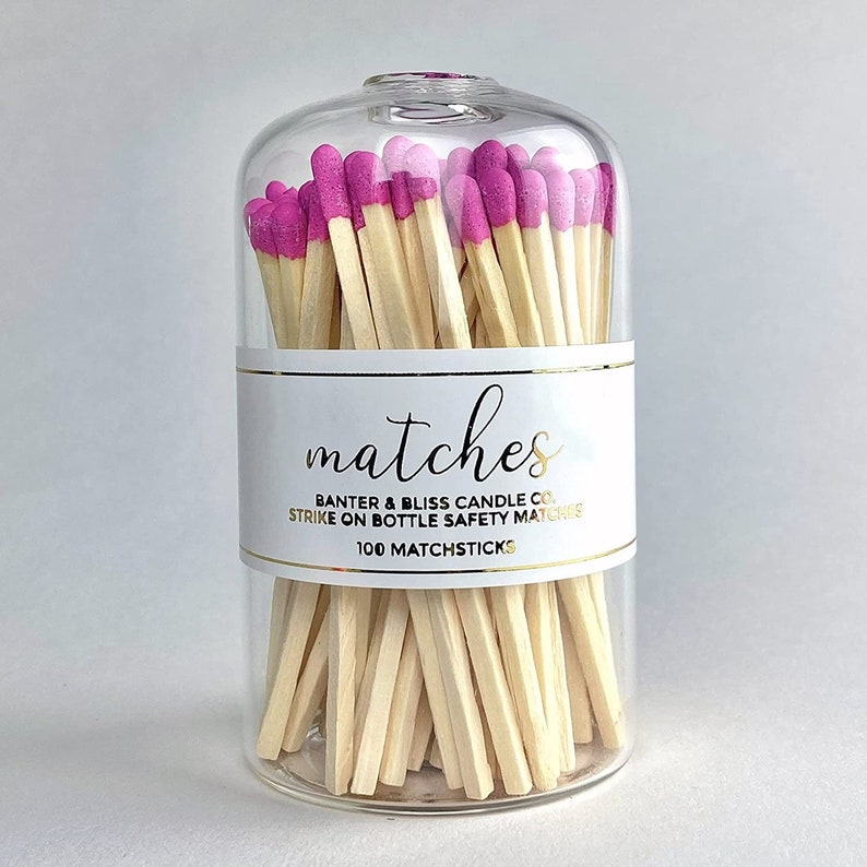 Modern Matchstick Bottle With Striker. 100 Long Safety Matches - Etsy