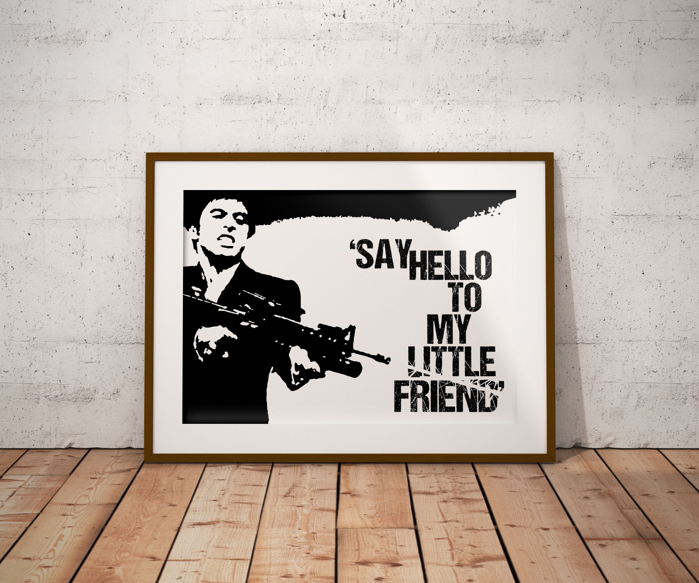 Scarface Tony Montana Al Pacino Say Hello to My Little Friend Custom ...