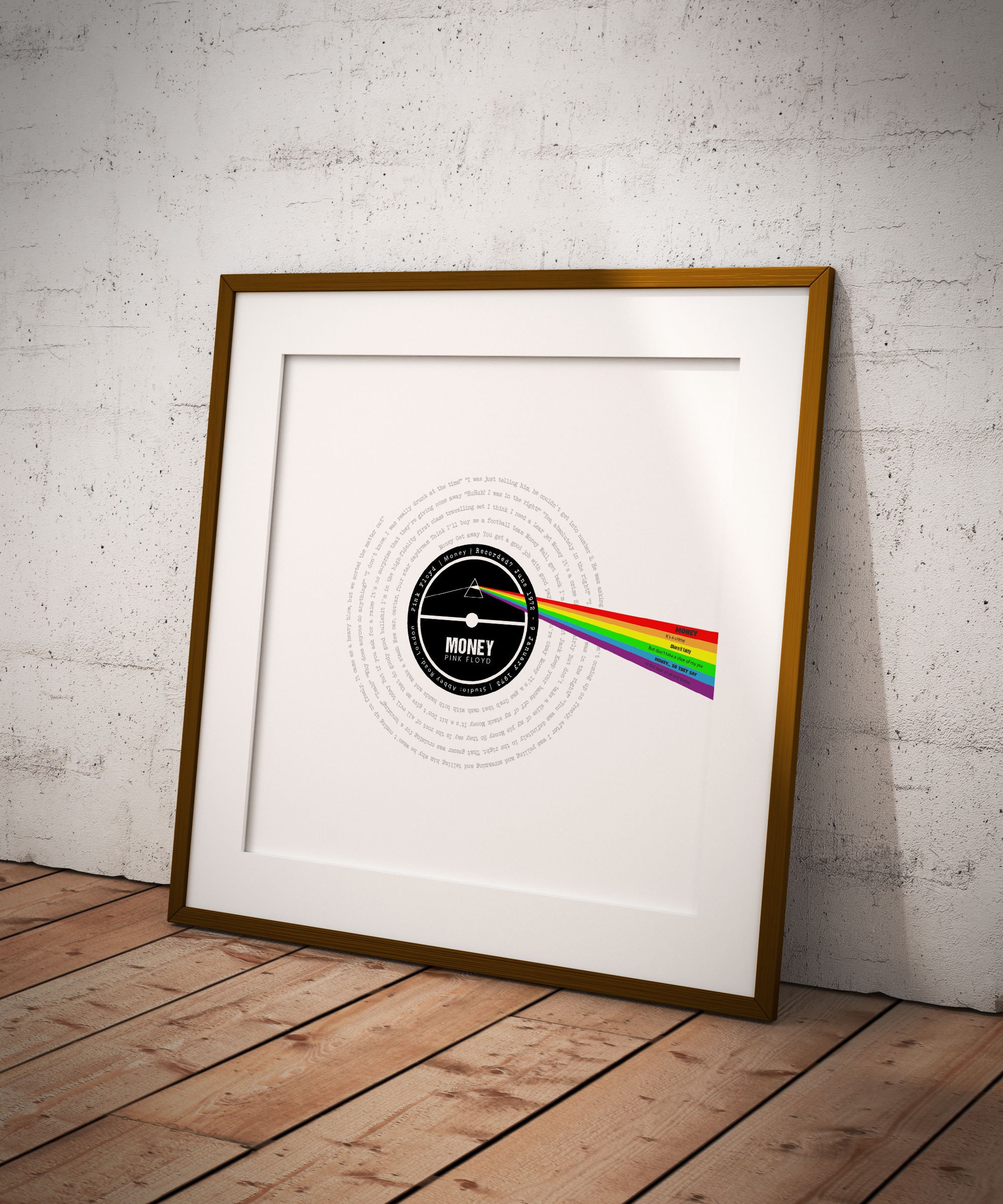 Pink Floyd Song Money the Dark Side of the Moon Album Wall Poster Home ...