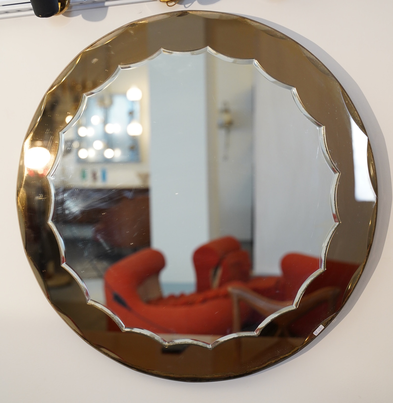Espejo de bronce vintage italiano de Cristal Art - Etsy España
