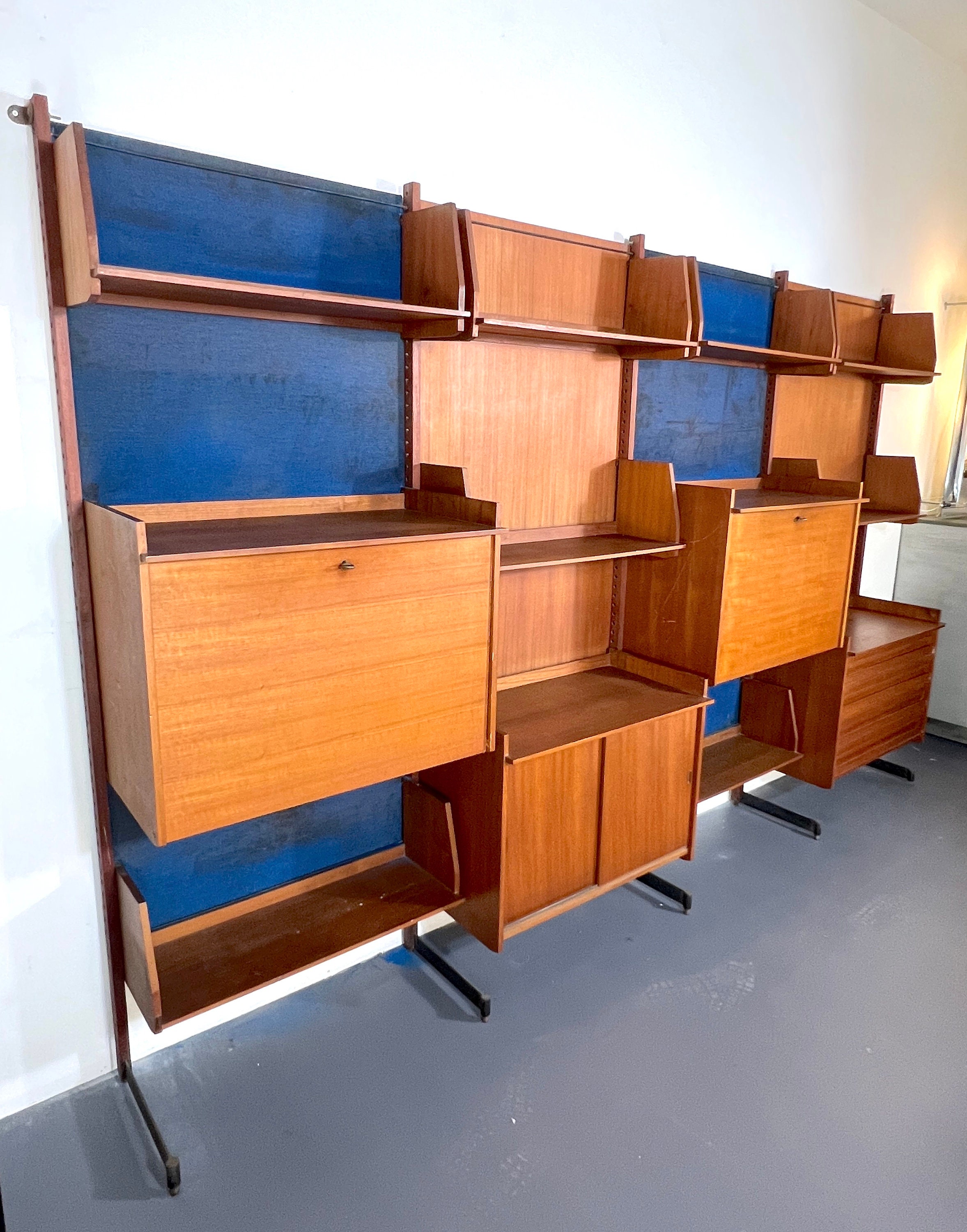 Mid-century Modern Modular Wood Bookcase From 50s - Etsy