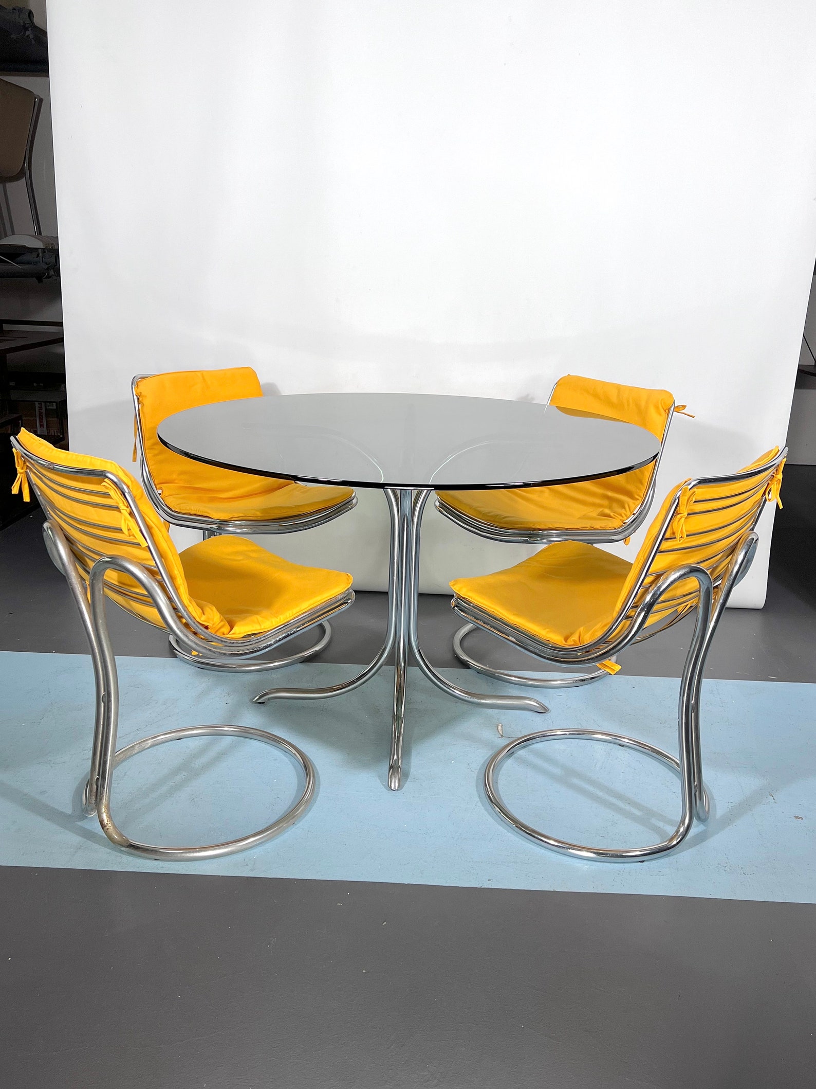 Vintage Space Age Dinner Table and Four Chairs in the Manner - Etsy