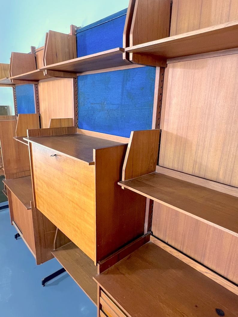 Mid-century Modern Modular Wood Bookcase From 50s - Etsy