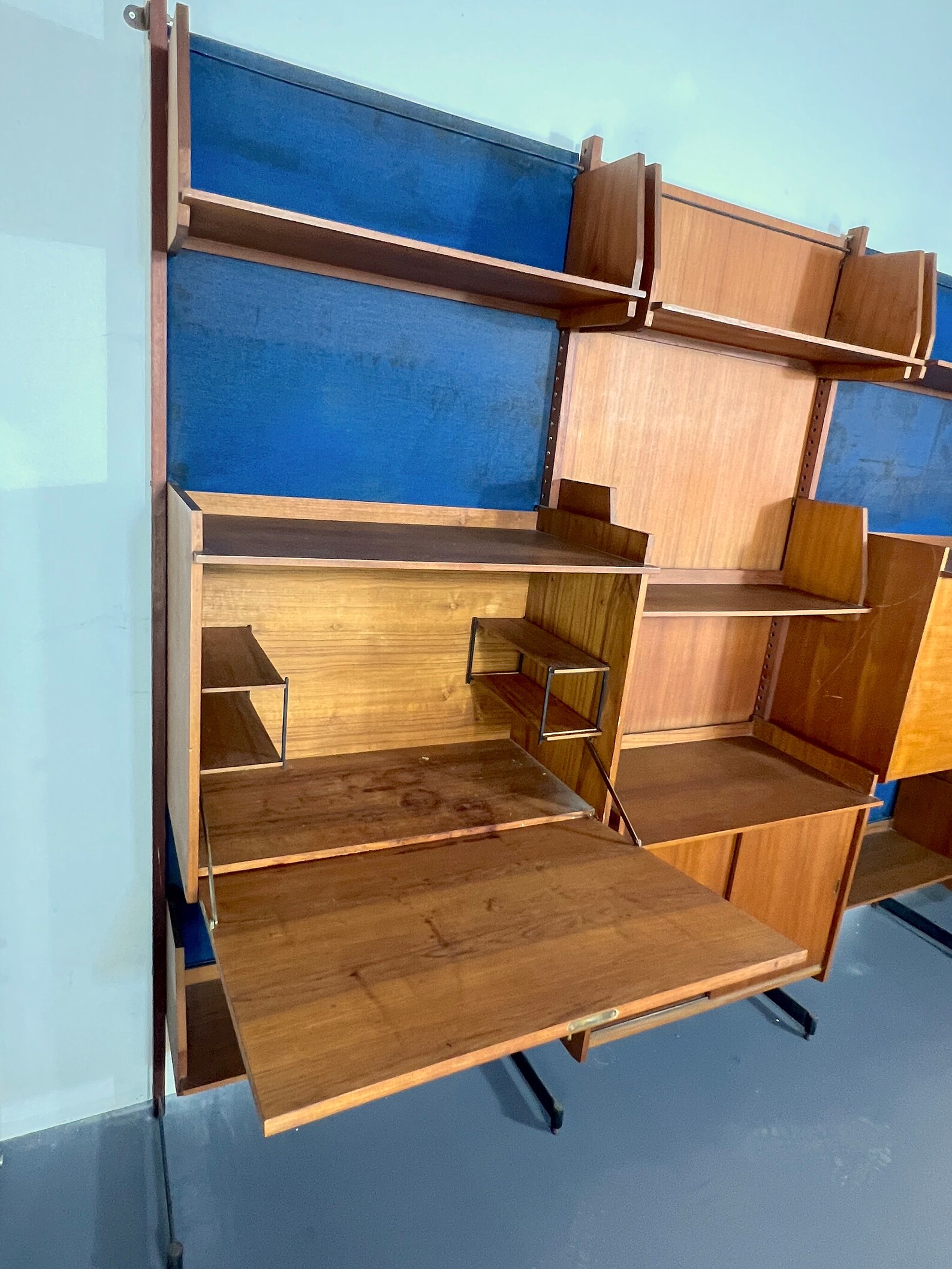 Mid-century Modern Modular Wood Bookcase From 50s - Etsy