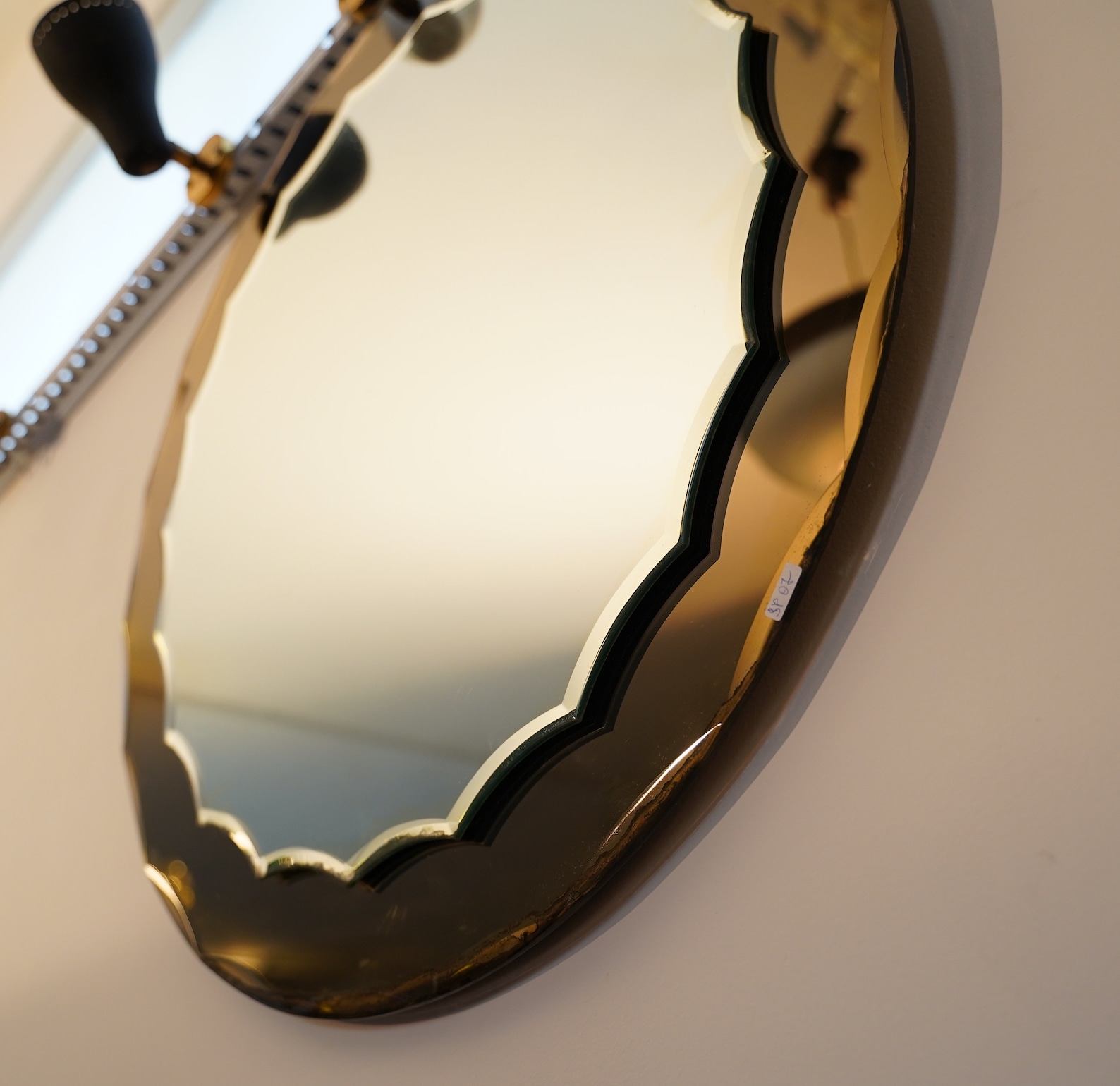 Espejo de bronce vintage italiano de Cristal Art | Etsy