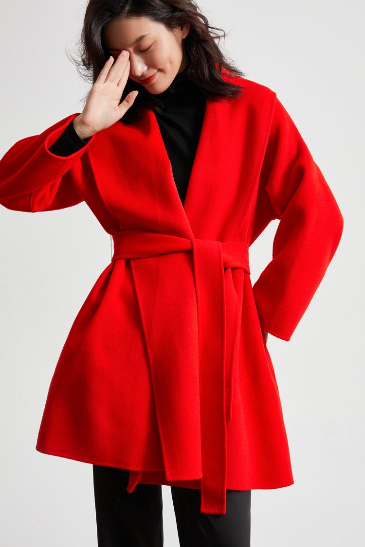 Women Woolen Coat, Warm Jacket Wool Jackets Cape, Women Winter Warm ...