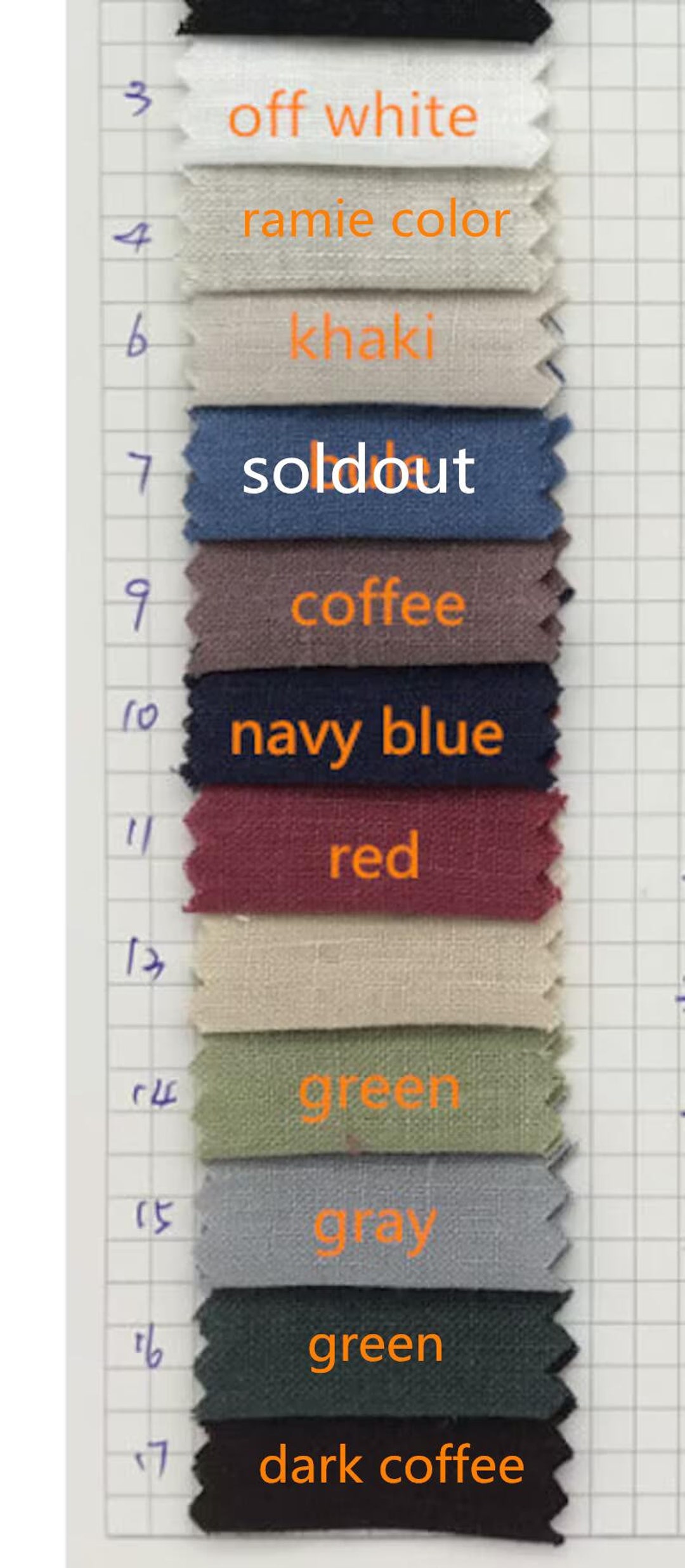 Linen Fabric Sample /READY FOR SHIP - Etsy