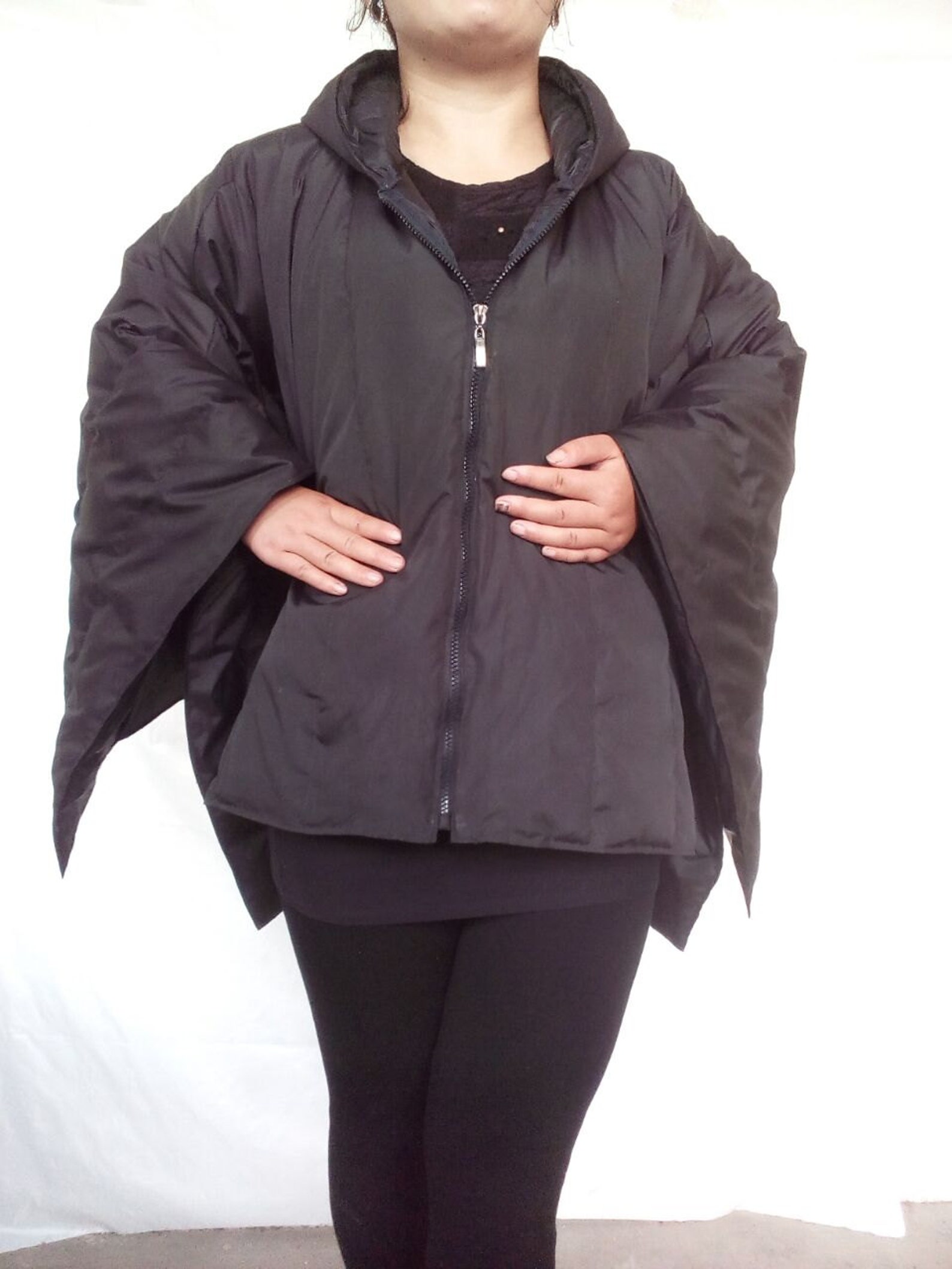 Winter Down Jackets Loose Cloak Style Down Coat Thick Women - Etsy