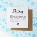 Skiing Definition Skiing Card Funny skiing. Ski Card Card | Etsy