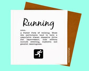 Card for runners | Etsy