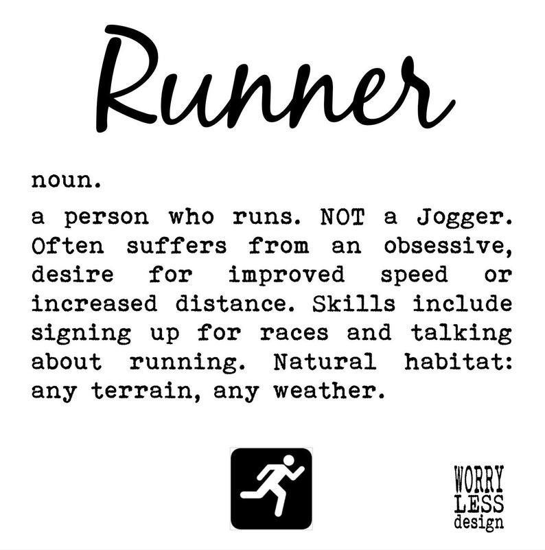 Runner Ts Runner Definition Large Print Funny Running Etsy