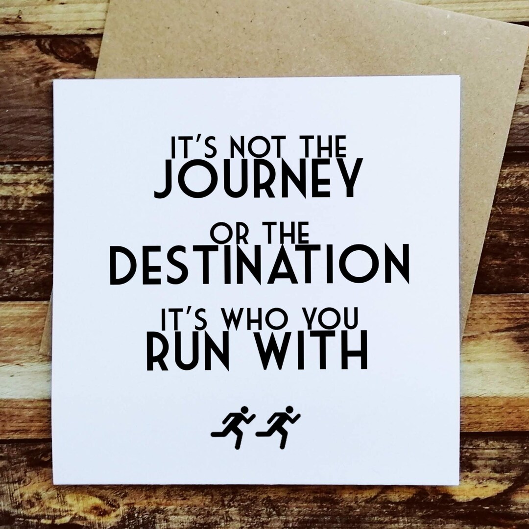 Running Card It's Not the Journey..runner Card Card for - Etsy