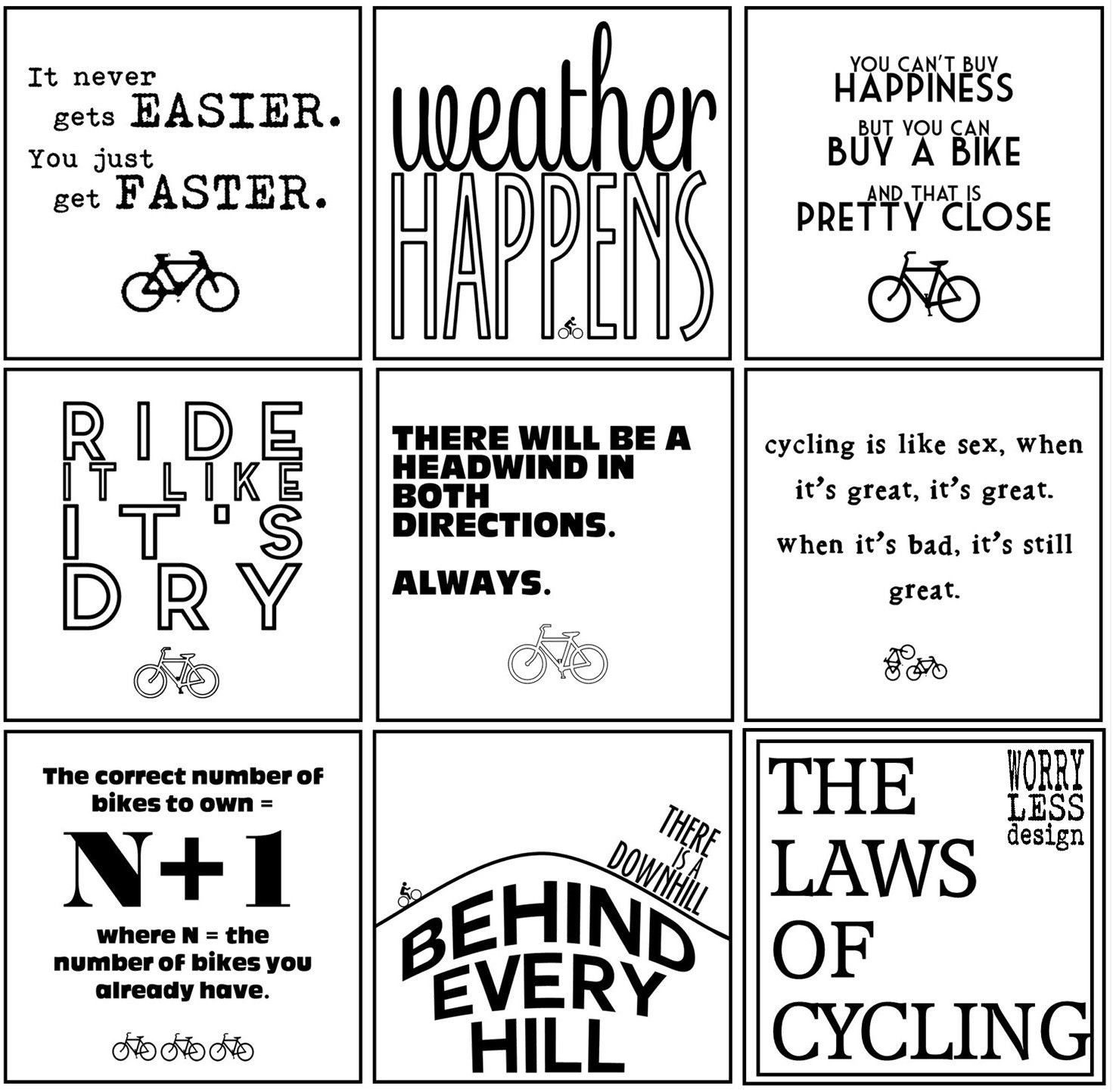 The Laws of Cycling Cycling Card Bike Card Cyclist Card | Etsy