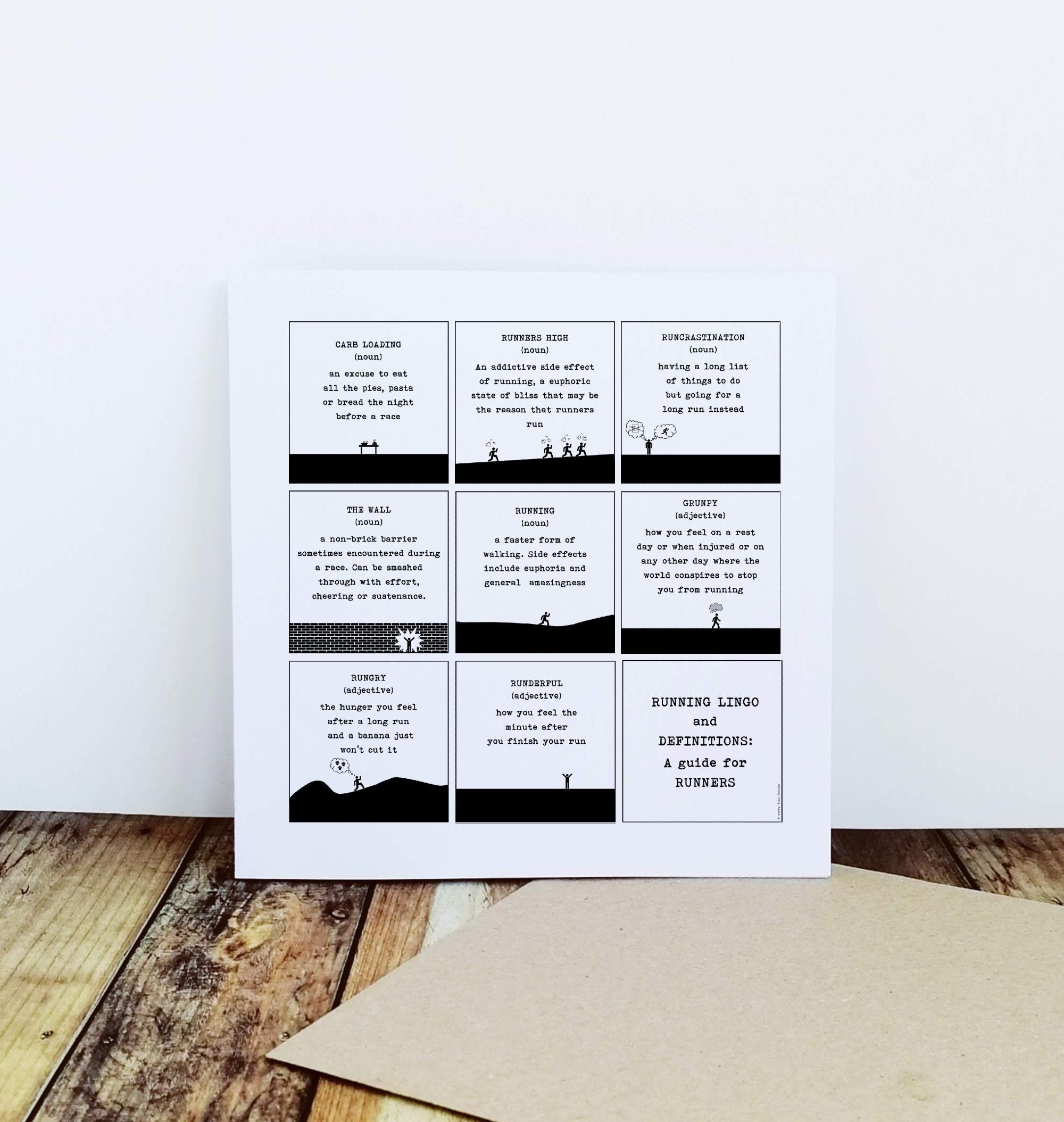 Paper Greeting Cards Running Cards Card for a Runner. Running ...