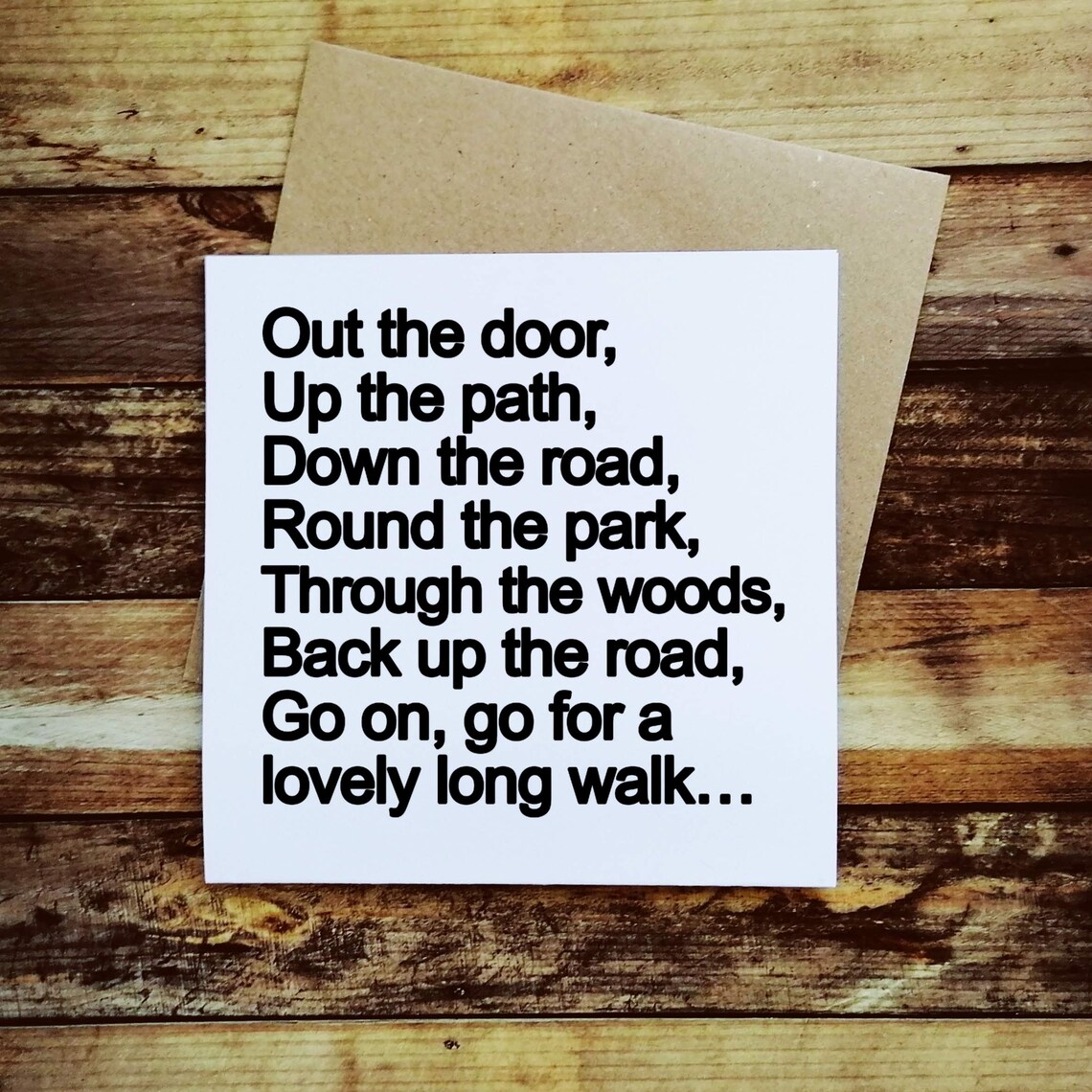 Walking Card A Lovely Long Walk. Walkers Card Hiking Card - Etsy UK