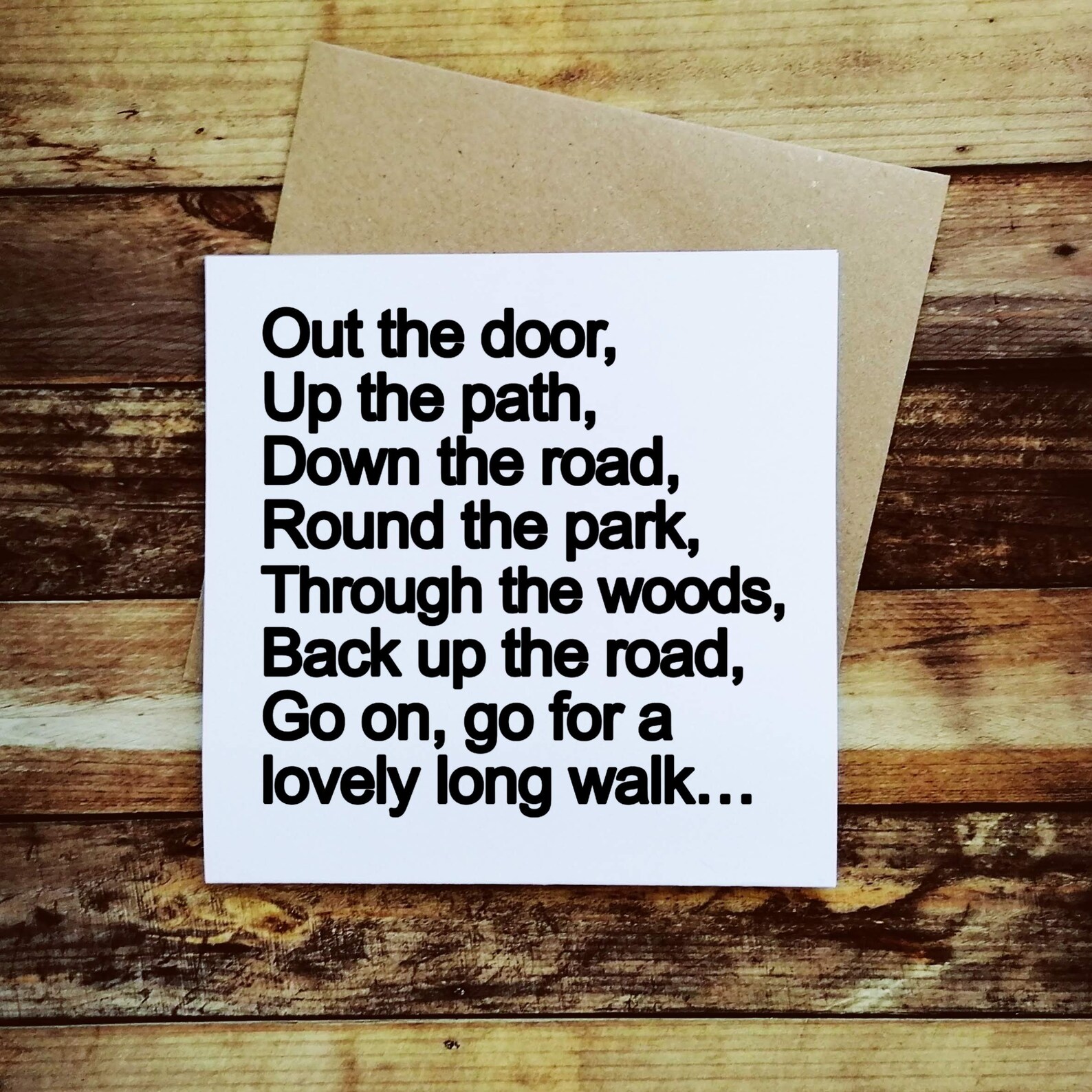 Walking Card - A Lovely Long Walk. Walkers Card, Hiking Card, Rambler ...