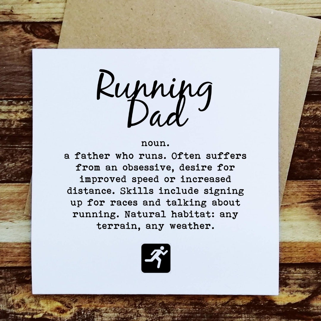 Running Card Fathers Day Card Running Dad, Cards for Runners, Funny ...