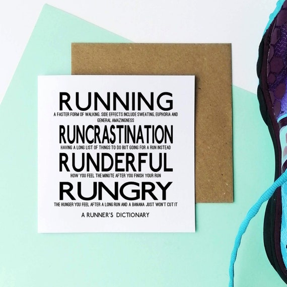 Paper Greeting Cards Running Cards Card for a Runner. Running ...
