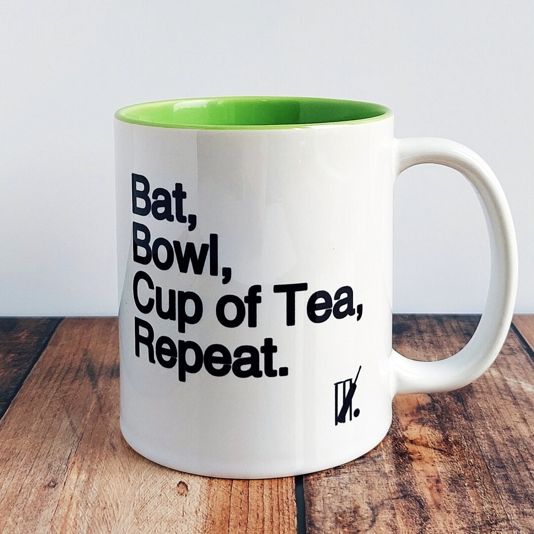 Cricket Gifts. Bat, Bowl, Cup of Tea.... Cricket Mug, Cricket Player ...