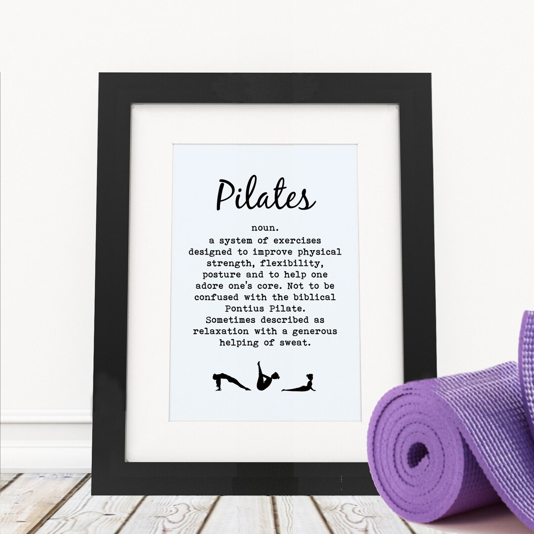 Pilates Gifts Definition of Pilates Dictionary Framed - Etsy UK