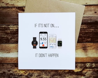 A Runner's Shoe Collection Running Card, Runner Card, Card for Runner ...