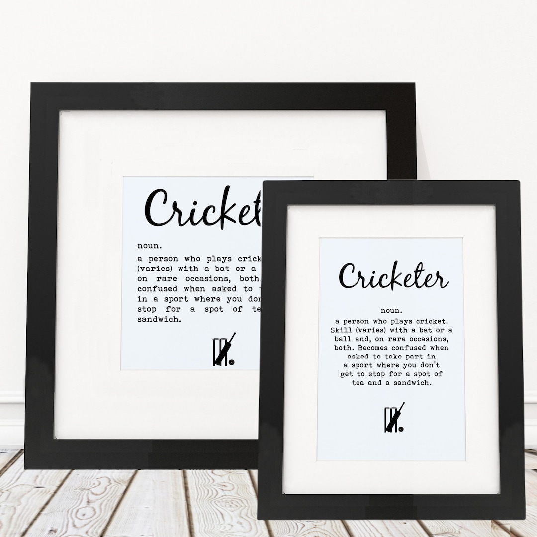 Cricket Gift. Cricketer Definition Print. Personalised Framed - Etsy