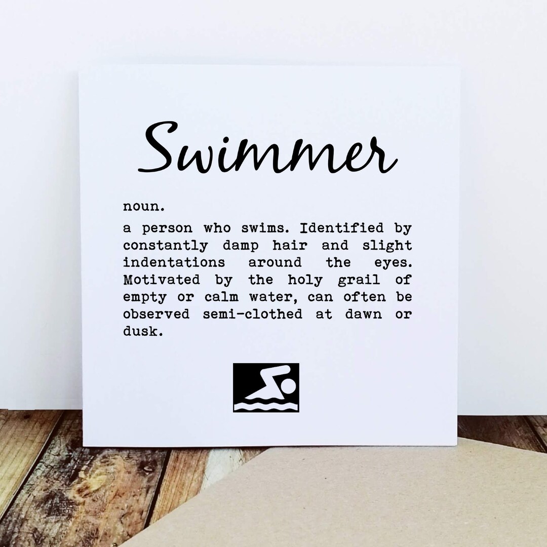 Swimmer Definition. Swimmer Card, Swimming Card, Swimmers Card. Cards ...