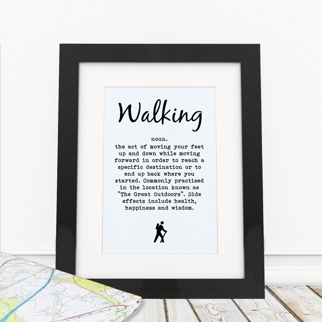 Walking Gift Framed Print Walker Gift. Rambler Gift Funny - Etsy