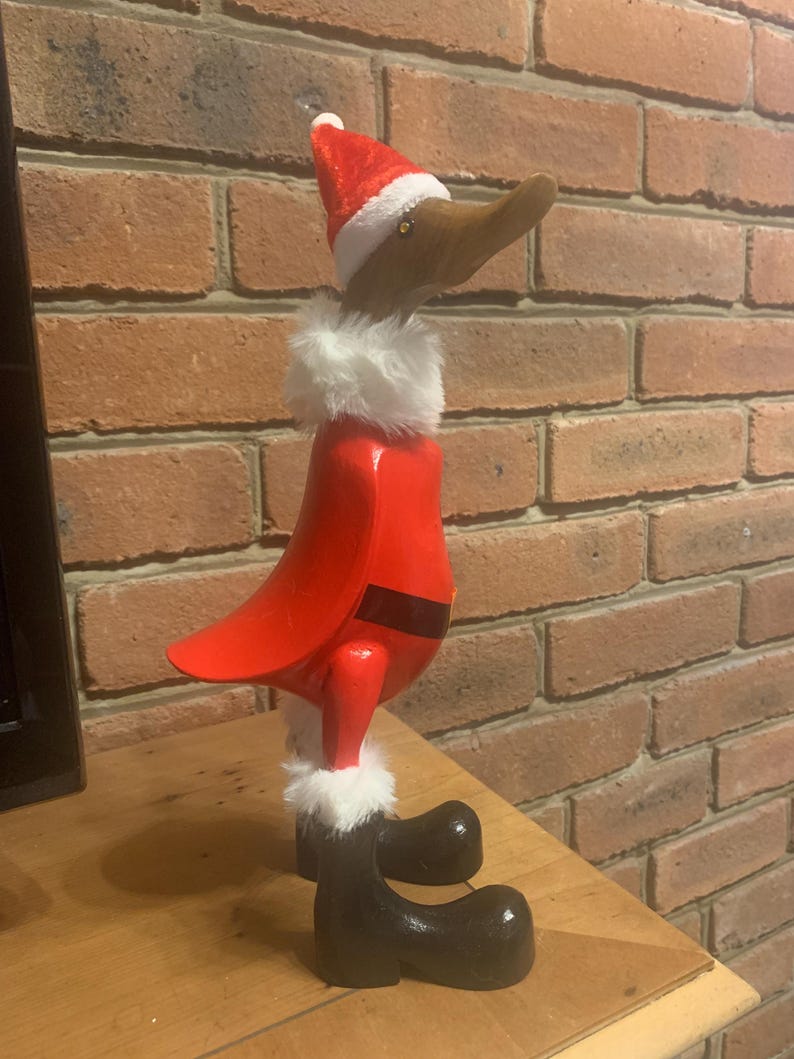 Wooden Duck Father Christmas Xmas Santa Claus - Etsy