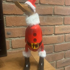 Wooden Duck Father Christmas Xmas Santa Claus - Etsy