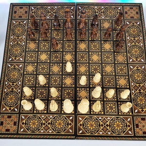 Large Size Backgammon Checkers Chess Set .mosaic Inlaid Classic ...